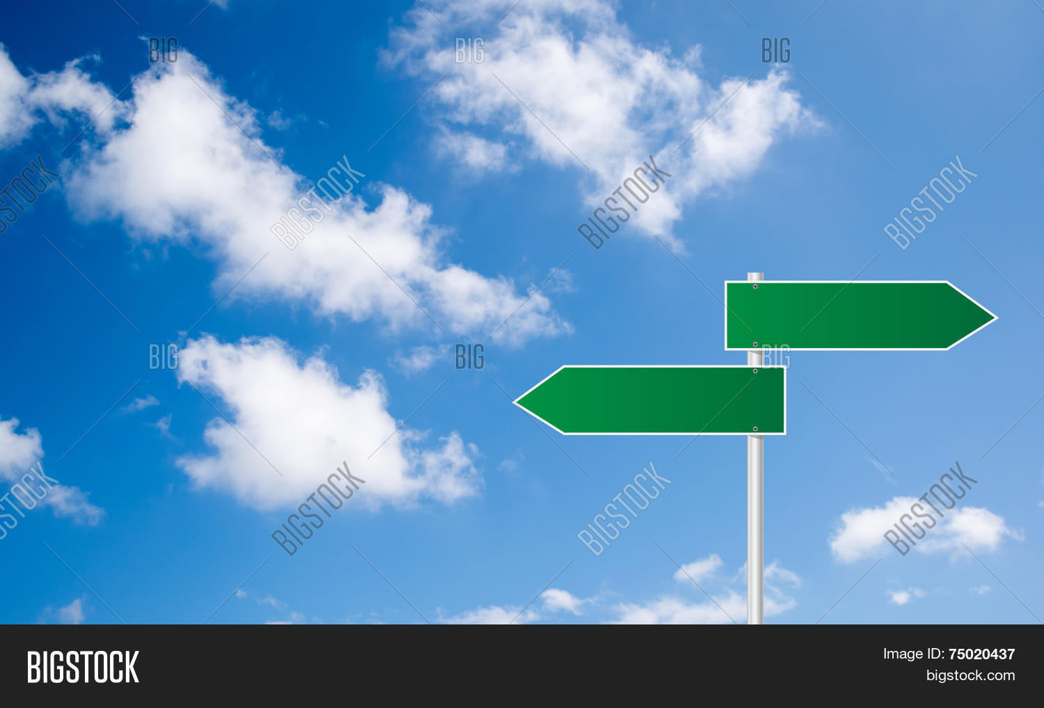 Green Sign Road 2 Way Image & Photo (Free Trial) | Bigstock