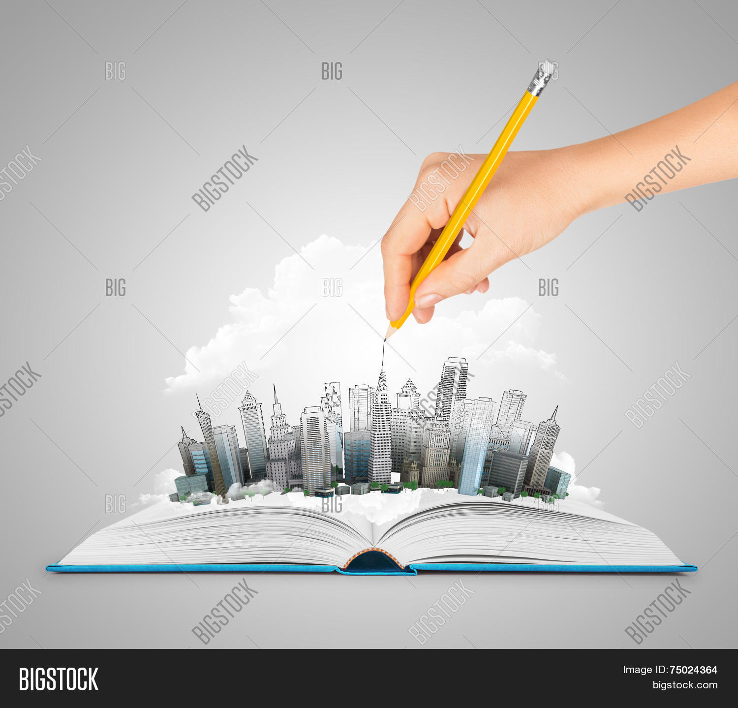 Hand Drawing City On Image & Photo (Free Trial) | Bigstock