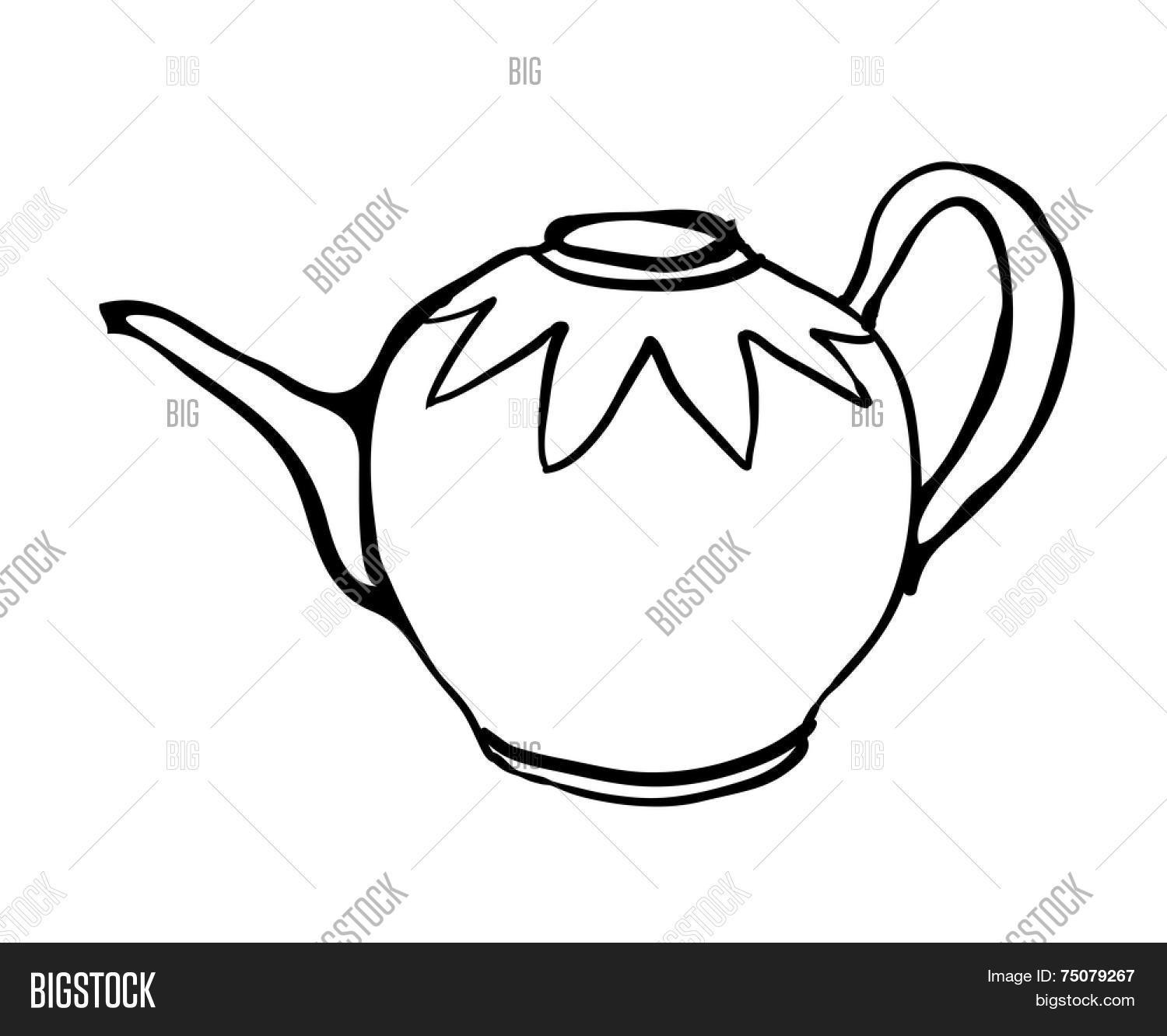 Teapot Sketch, Vector & Photo (Free Trial) | Bigstock
