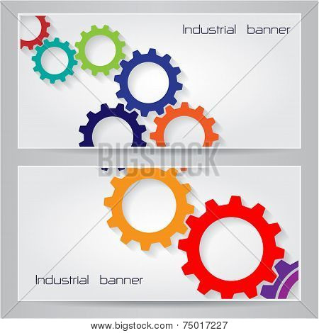 Gears Symbol Banner Vector & Photo (Free Trial) | Bigstock