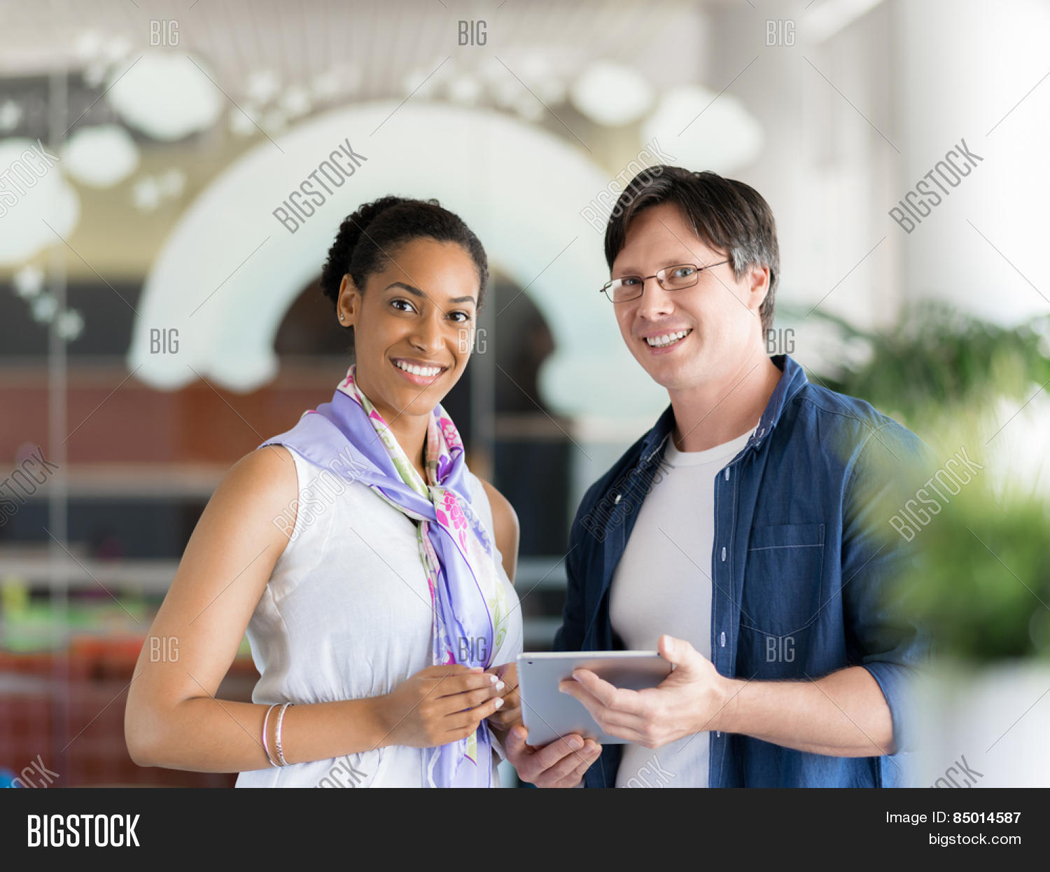 Two Collegues Standing Image & Photo (Free Trial) | Bigstock