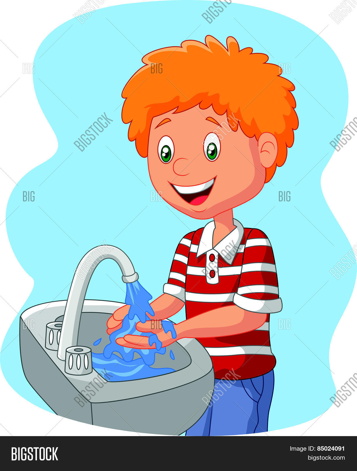 Cartoon Boy Washing Vector & Photo (Free Trial) | Bigstock
