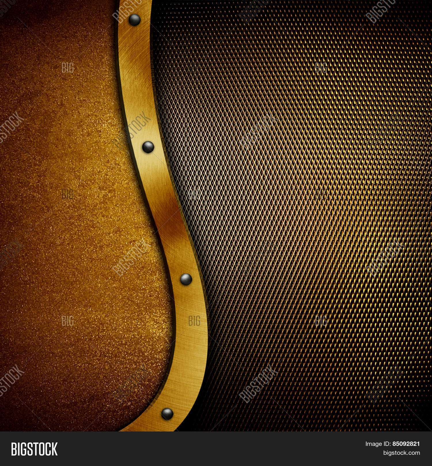 Gold Metal Template S Image & Photo (Free Trial) | Bigstock