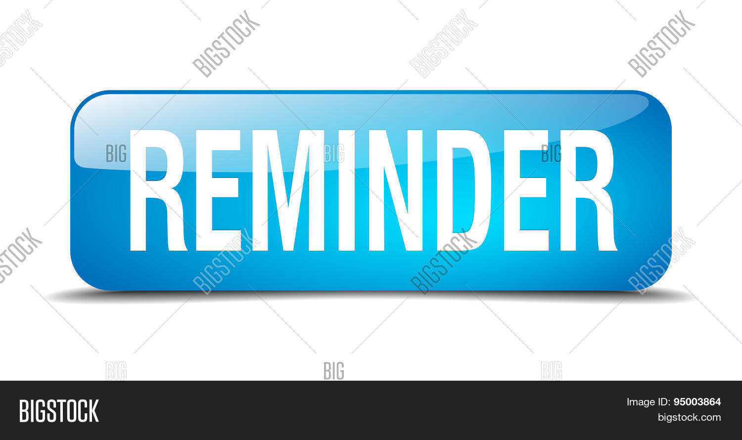 Reminder Blue Square Vector & Photo (Free Trial) | Bigstock