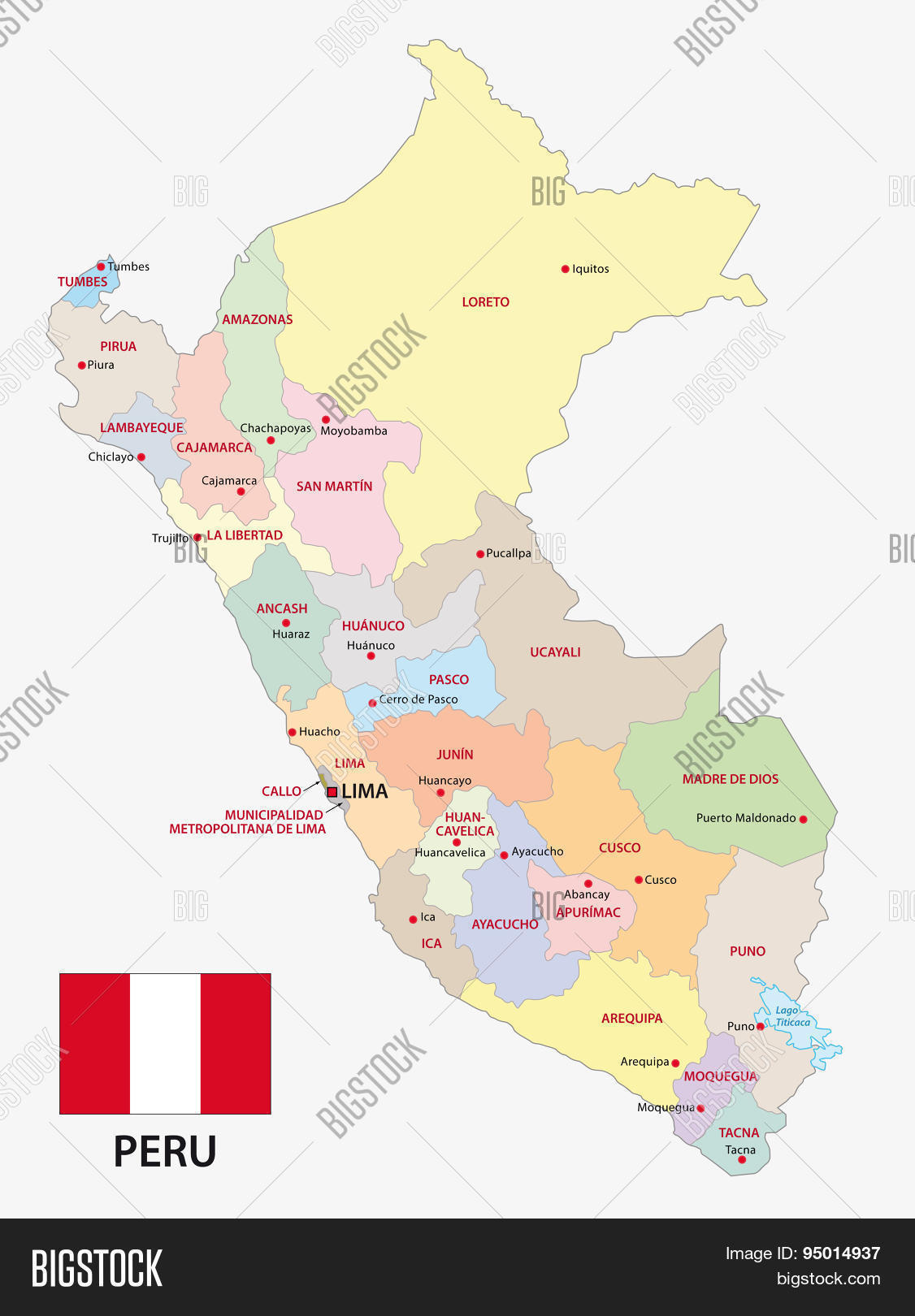 Peru Administrative Vector & Photo (Free Trial) | Bigstock