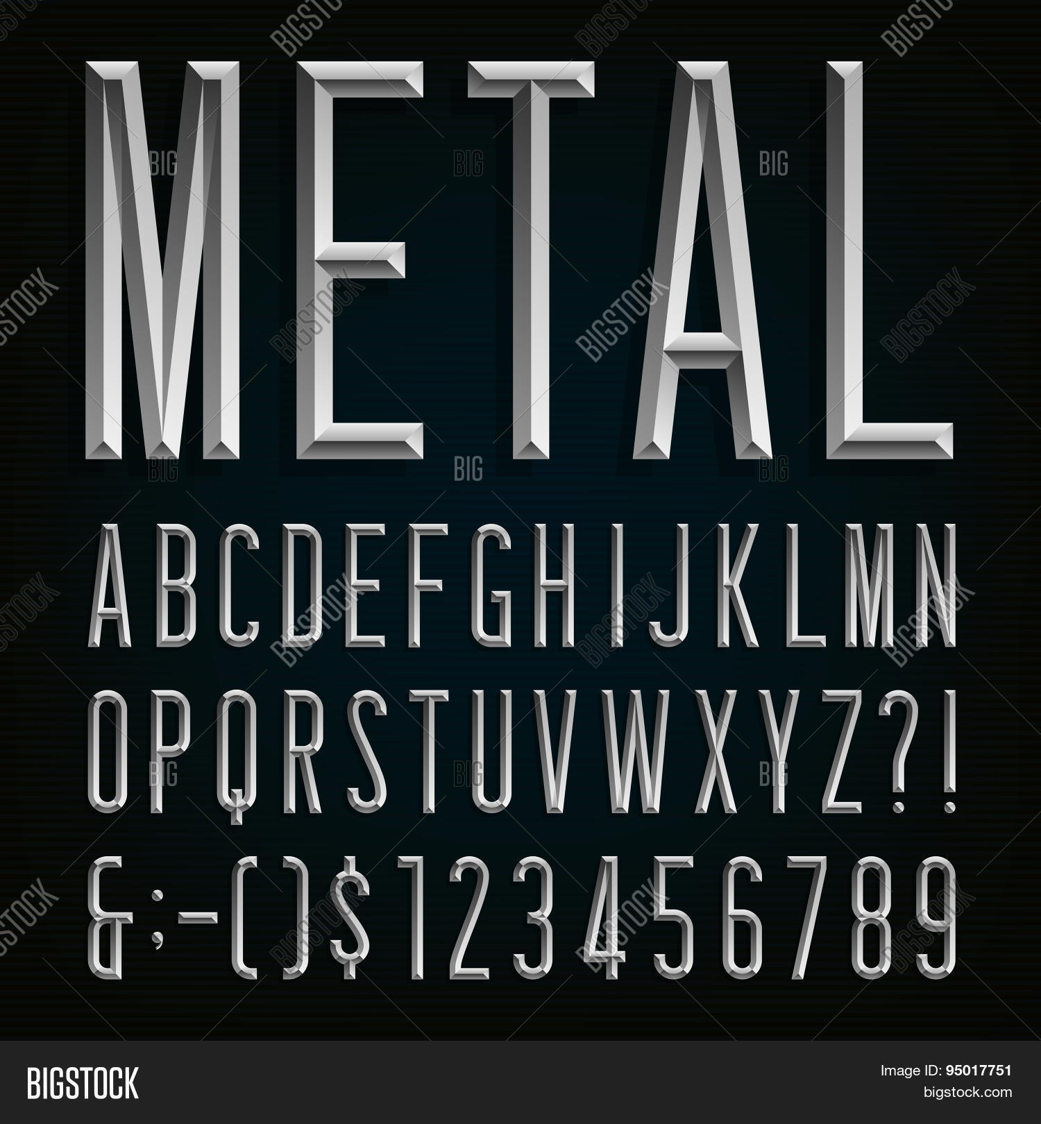 Metal Beveled Narrow Vector & Photo (Free Trial) | Bigstock