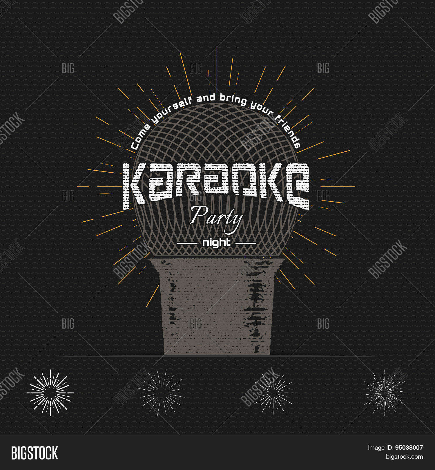 Karaoke Party Badges Vector & Photo (Free Trial) | Bigstock