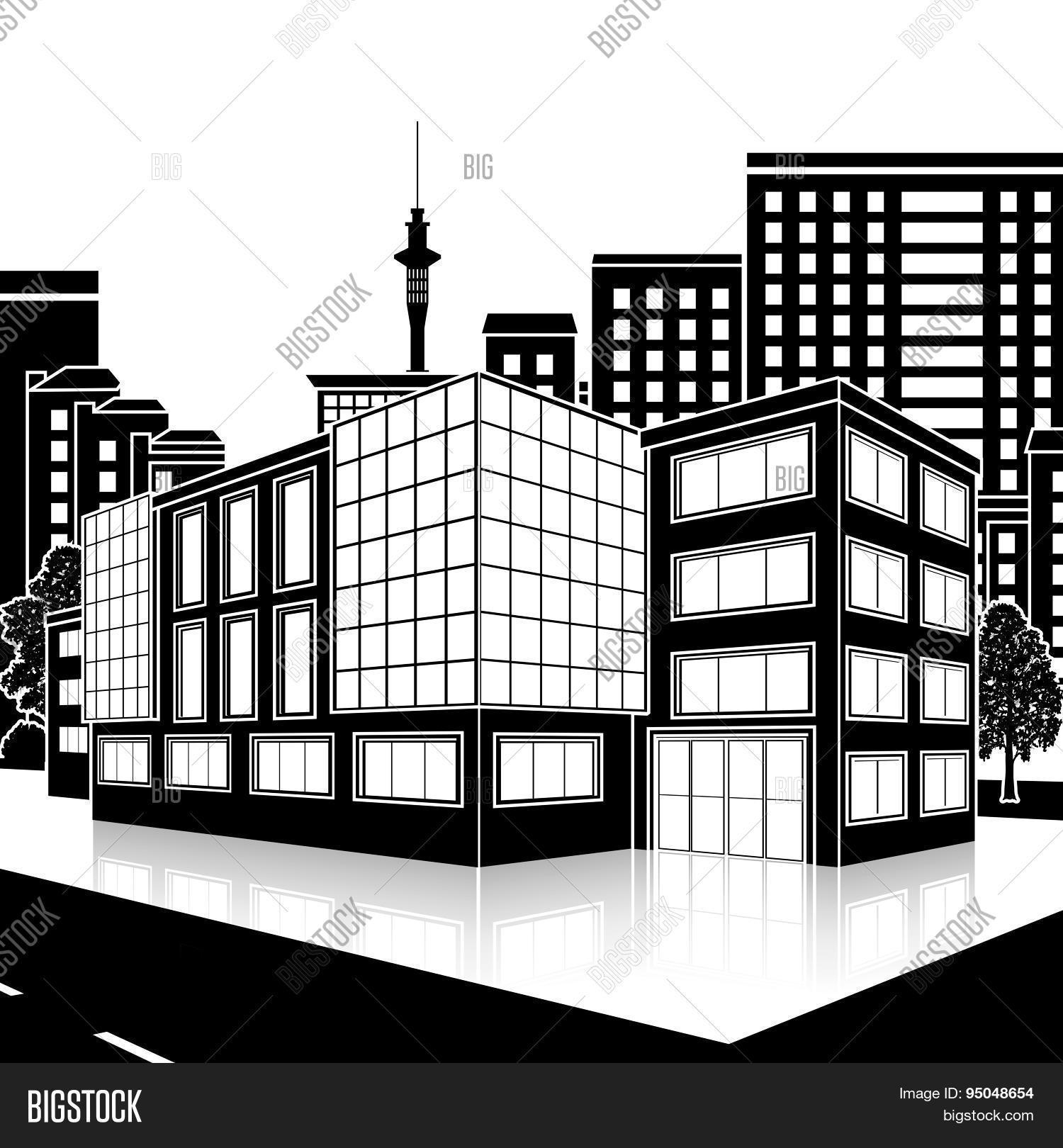 Silhouette Office Vector & Photo (Free Trial) | Bigstock