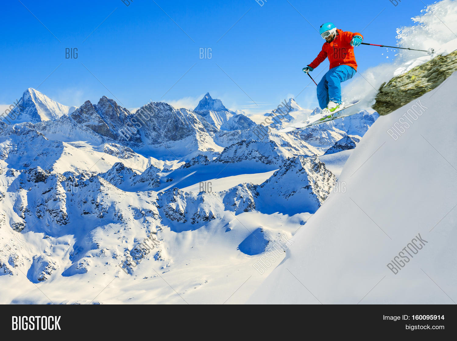 Skiing Amazing View Image & Photo (Free Trial) | Bigstock