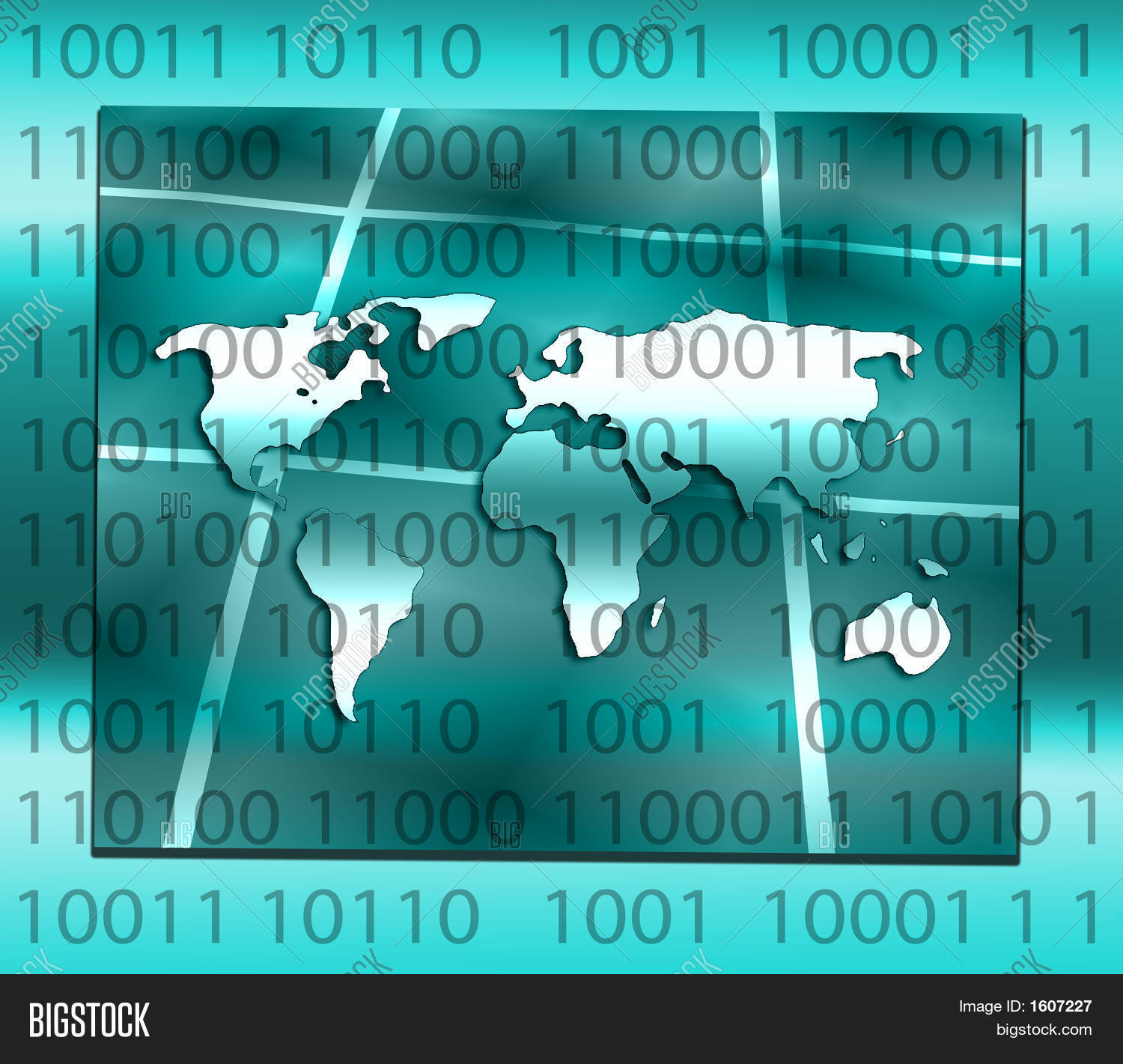 Binary Code World Map Image & Photo (Free Trial) | Bigstock