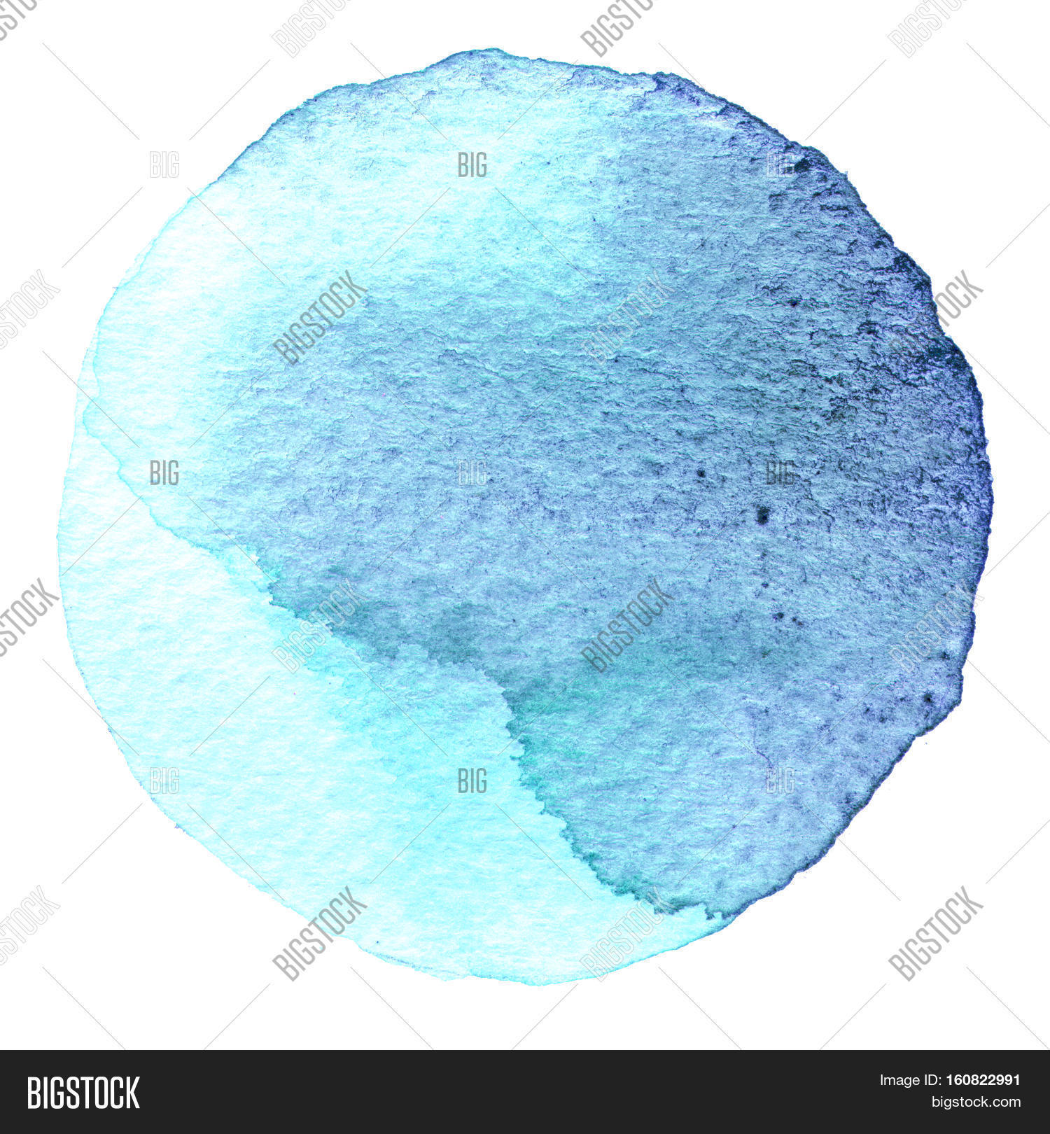 Blue Watercolor Circle Image & Photo (Free Trial) | Bigstock