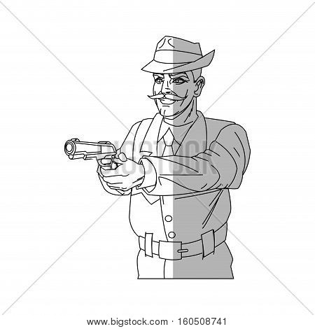 Man Cartoon Gun Icon Vector & Photo (Free Trial) | Bigstock