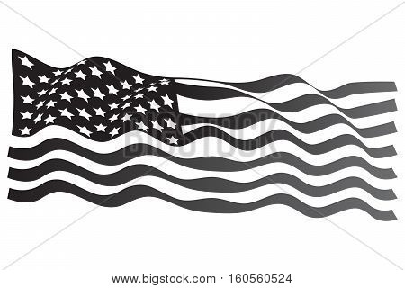 USA Flag Grayscale Vector & Photo (Free Trial) | Bigstock