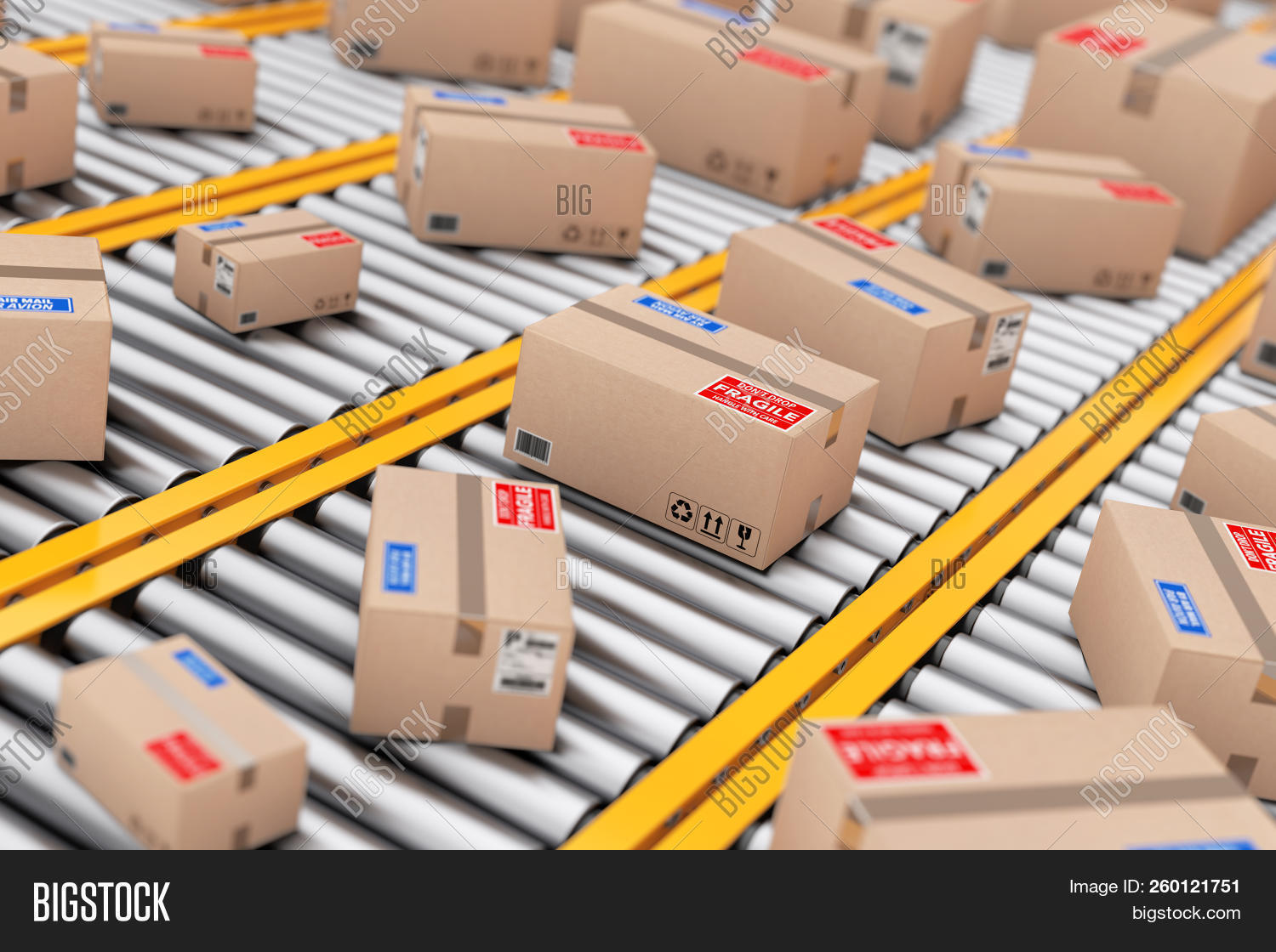 Many Parcel Cardboard Image & Photo (Free Trial) | Bigstock