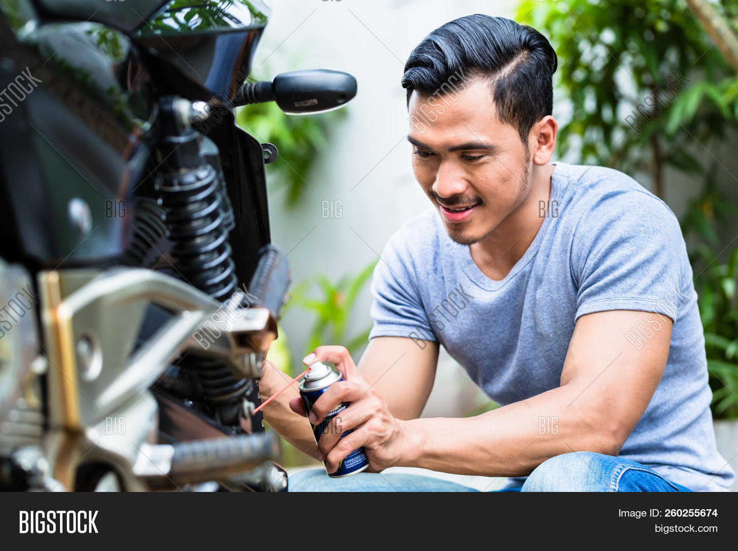 Lubricating Motorcycle Image & Photo (Free Trial) | Bigstock