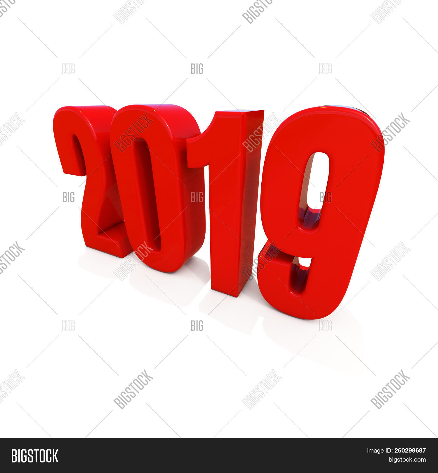 Red 2019 On White Image & Photo (Free Trial) | Bigstock