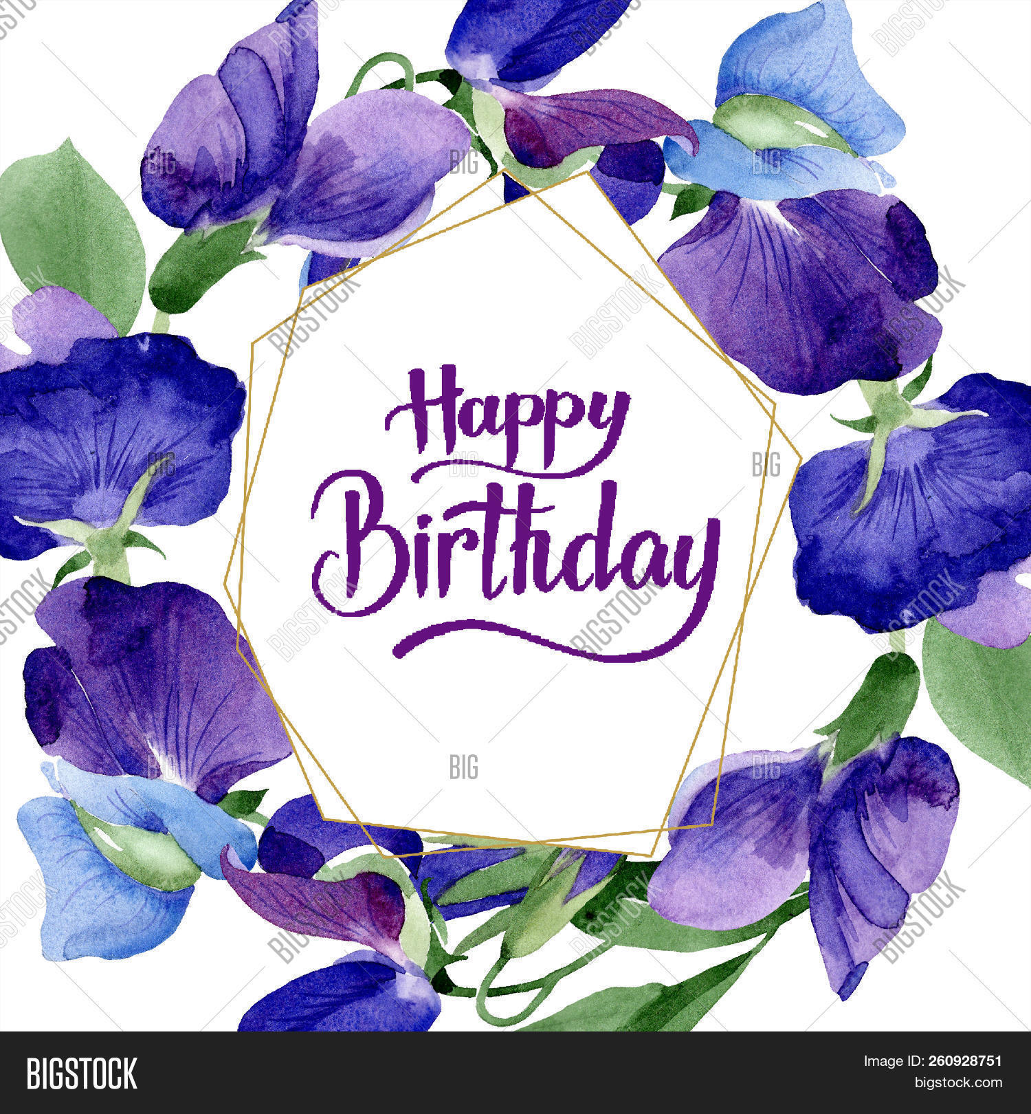 Happy Birthday Purple Flower Images