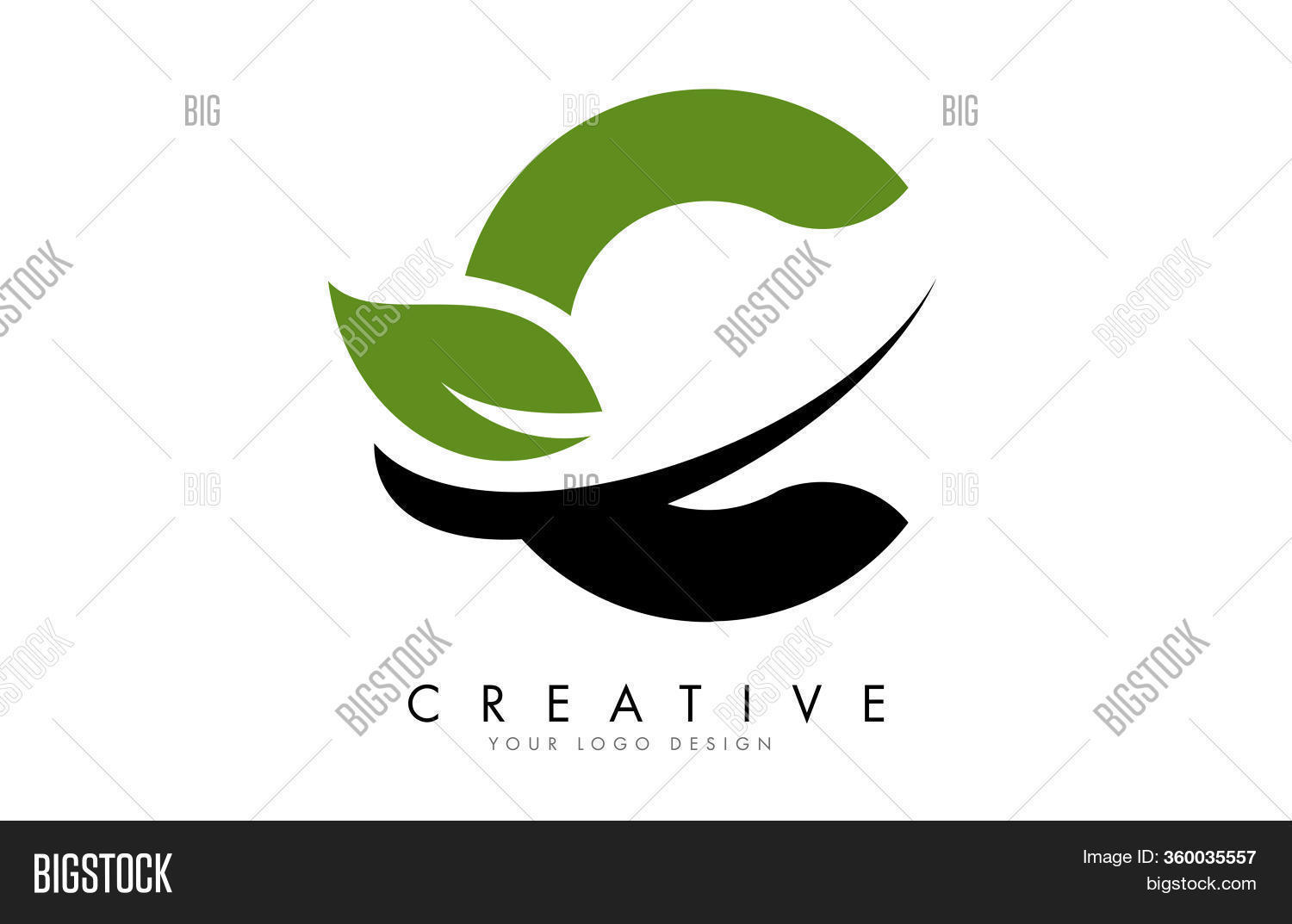 Letter C Leaf Vector & Photo (Free Trial) | Bigstock