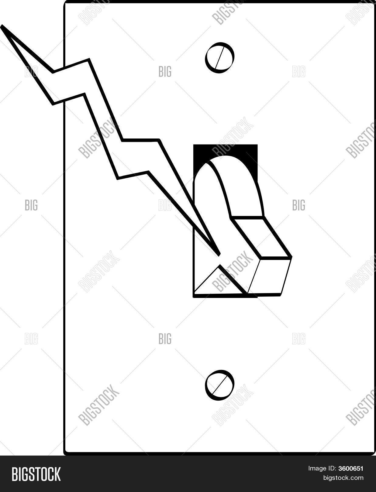 Light Switch Outline Vector & Photo (Free Trial) | Bigstock