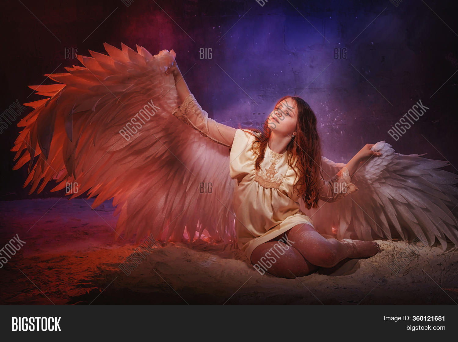 White Angel On Dark Image & Photo (Free Trial) | Bigstock