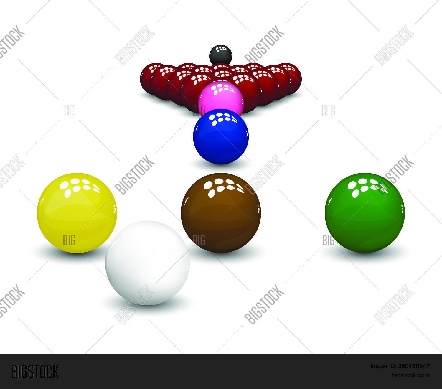 Snooker Pyramid Shiny Vector & Photo (Free Trial) | Bigstock