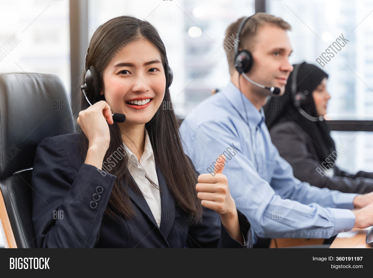 Happy Smiling Operator Image & Photo (Free Trial) | Bigstock