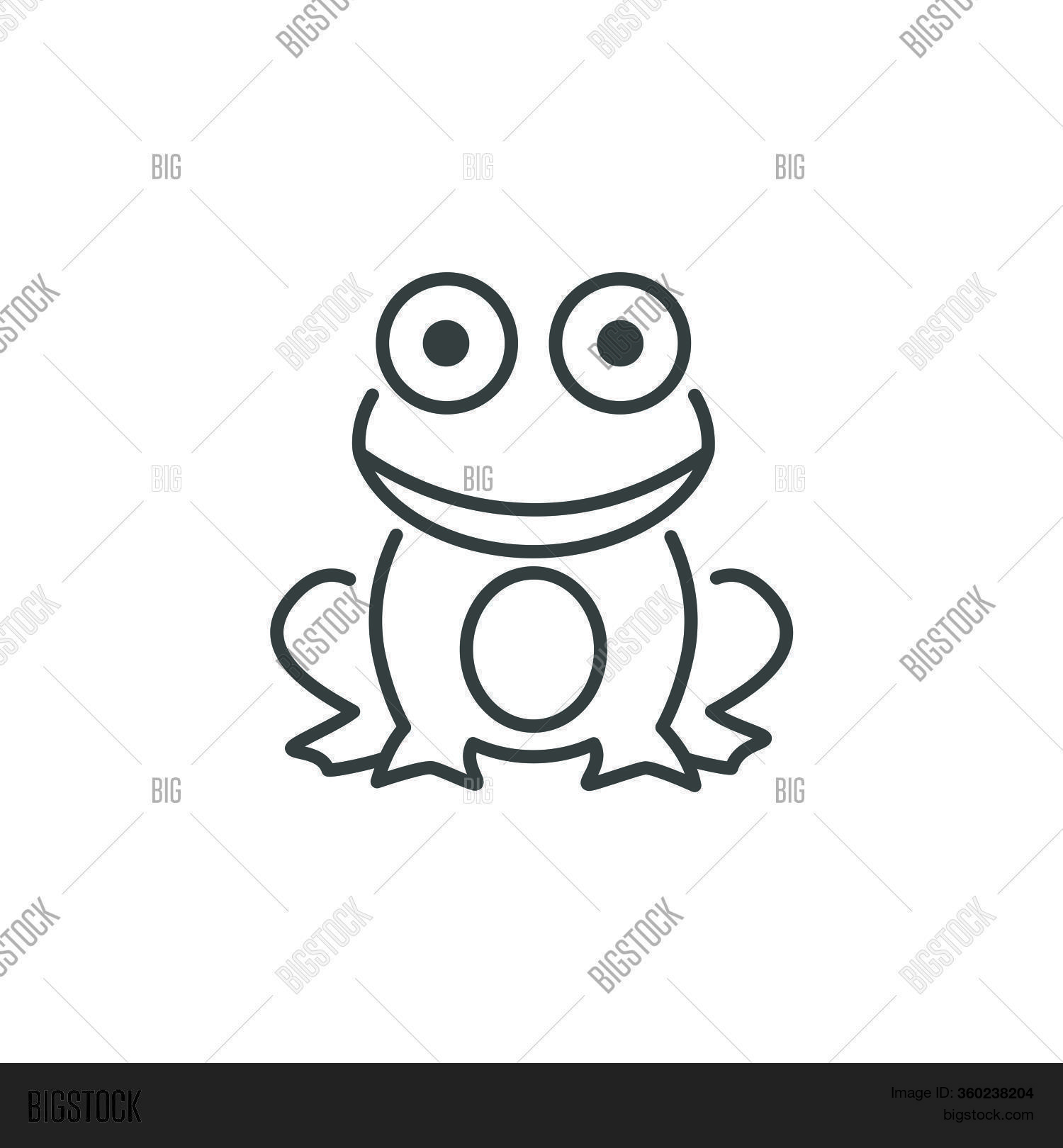 Frog. Outline Icon. Vector & Photo (Free Trial) | Bigstock