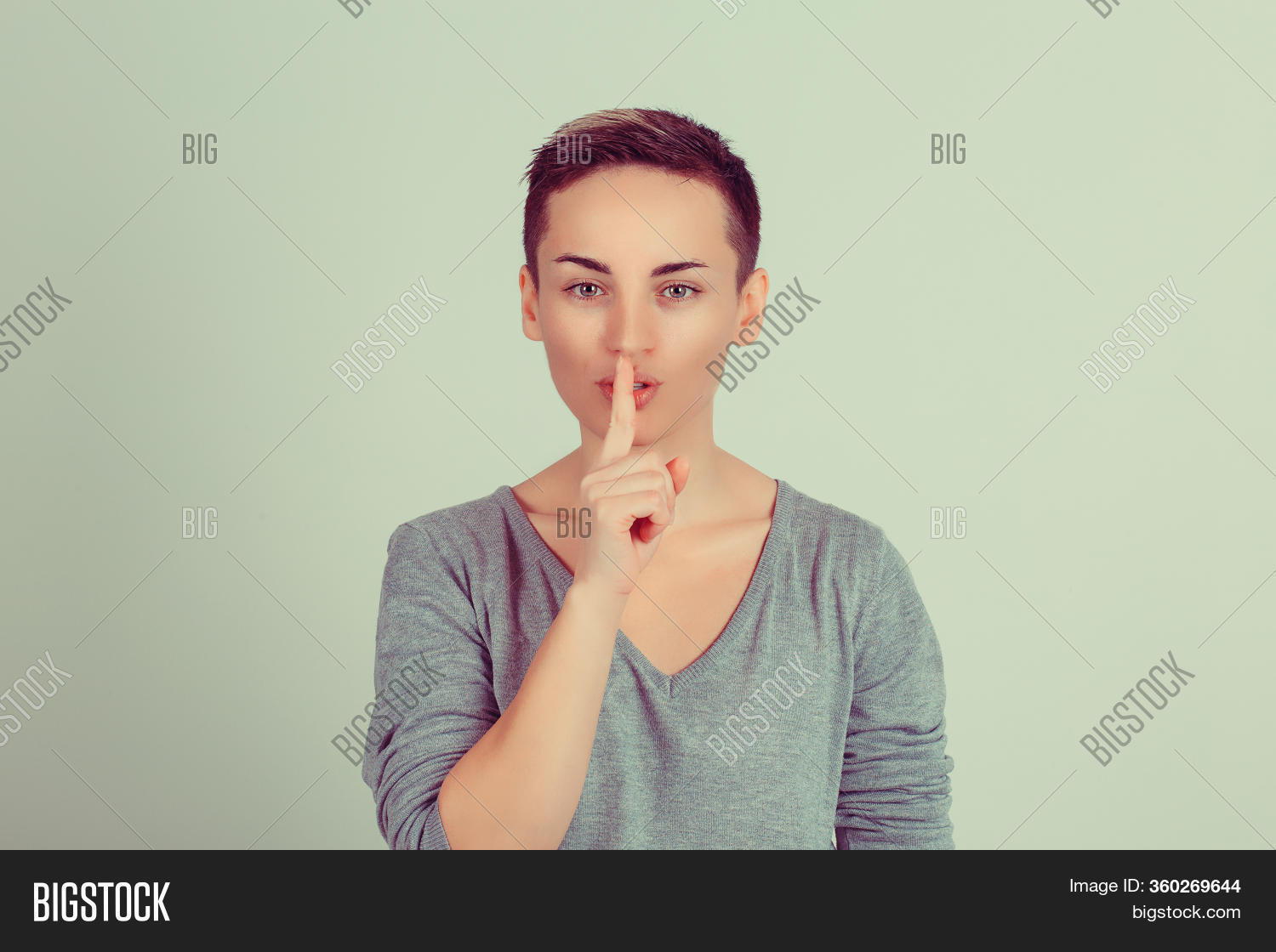 Shh. Woman Wide Eyed Image & Photo (Free Trial) | Bigstock