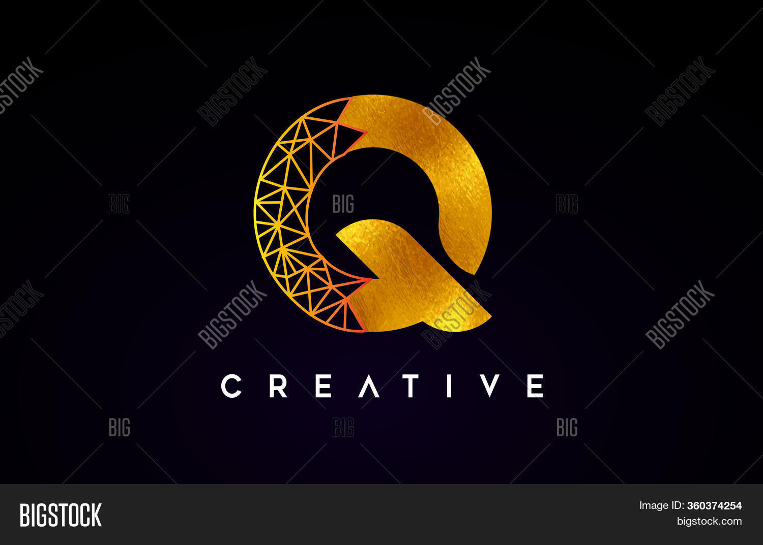 Q Golden Gold Letter Vector & Photo (Free Trial) | Bigstock