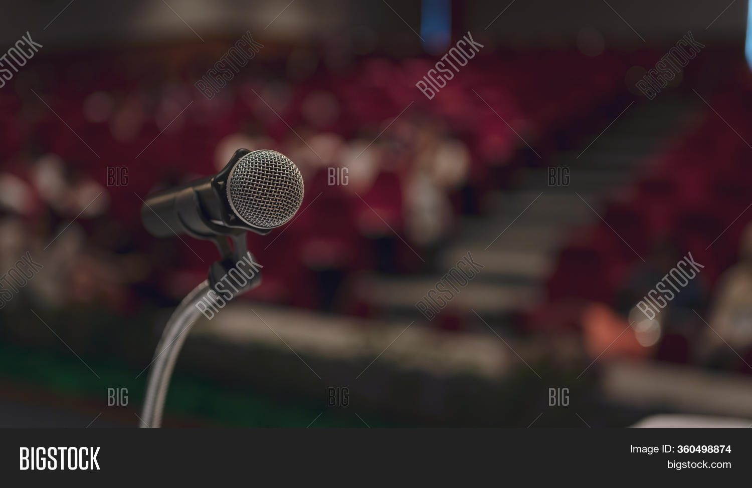 Microphone On Table Image & Photo (Free Trial) | Bigstock
