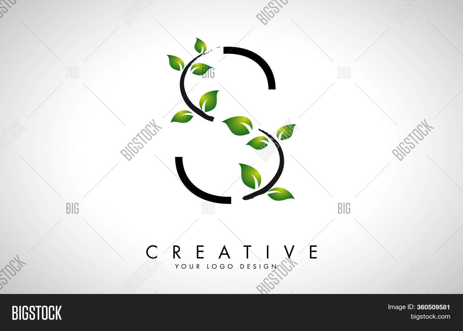 Leaf Letter S Logo Vector & Photo (Free Trial) | Bigstock