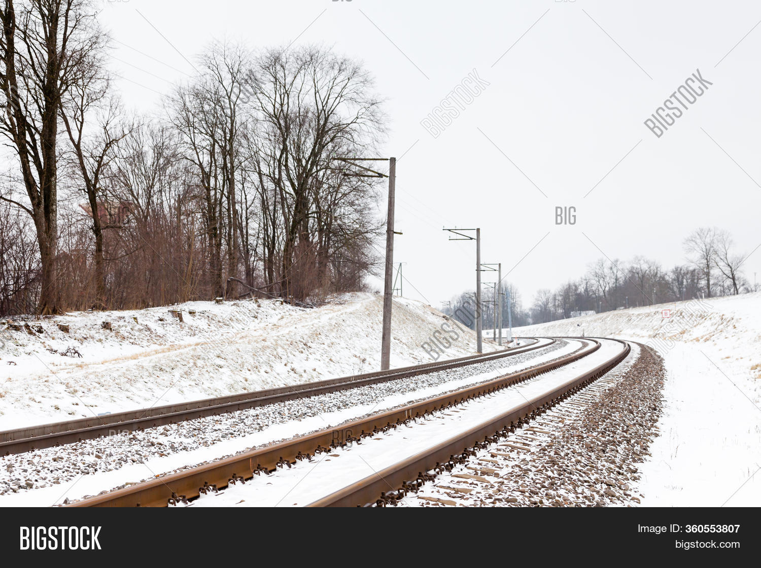 Snow Covered Railway Image & Photo (Free Trial) | Bigstock