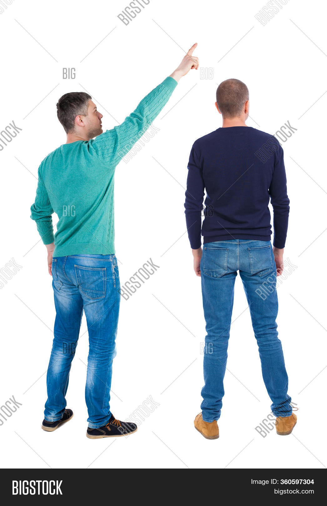 Back View Two Man Image & Photo (Free Trial) | Bigstock