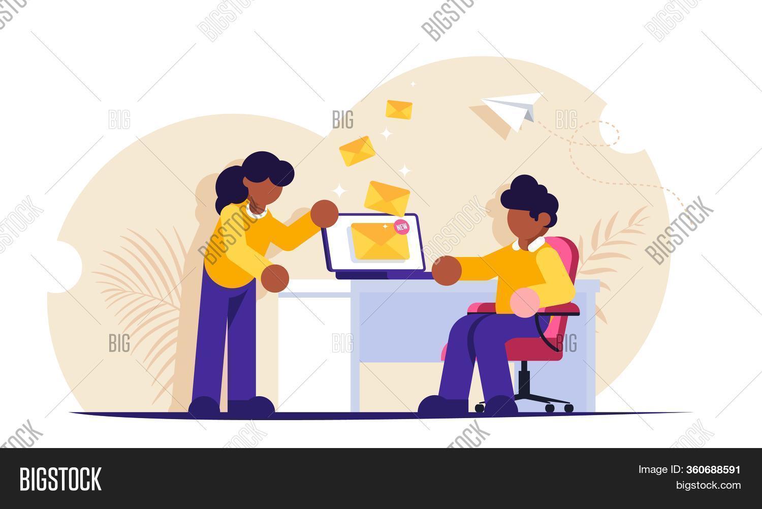 People Send Receive Image & Photo (Free Trial) | Bigstock