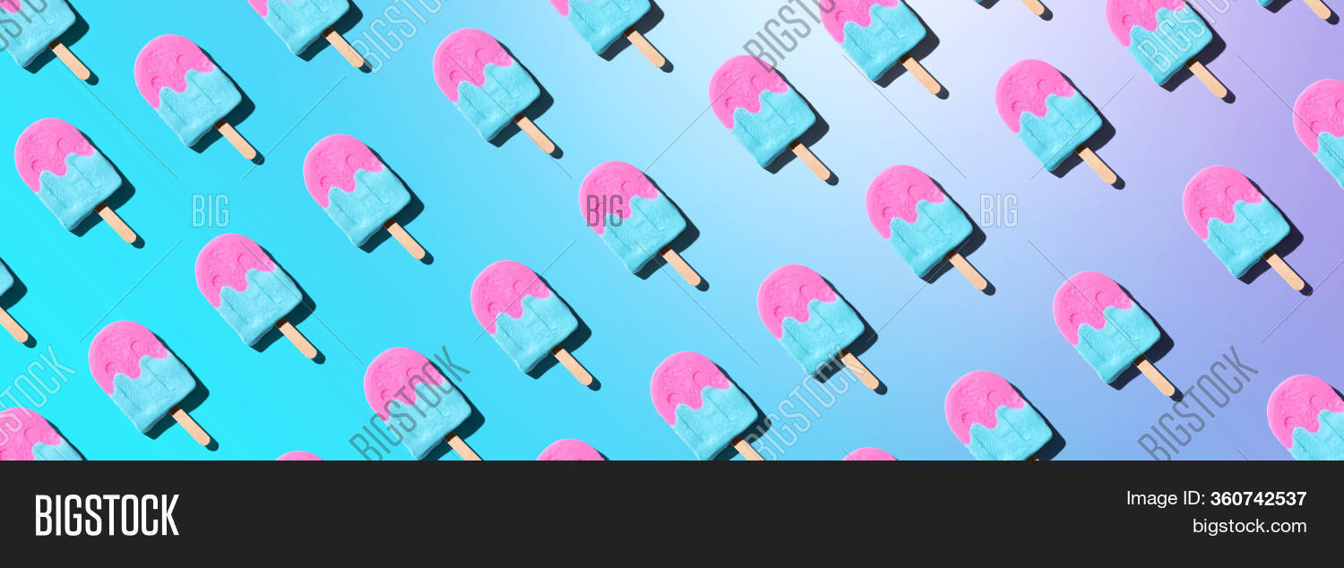 Pink Blue Popsicles Image & Photo (Free Trial) | Bigstock