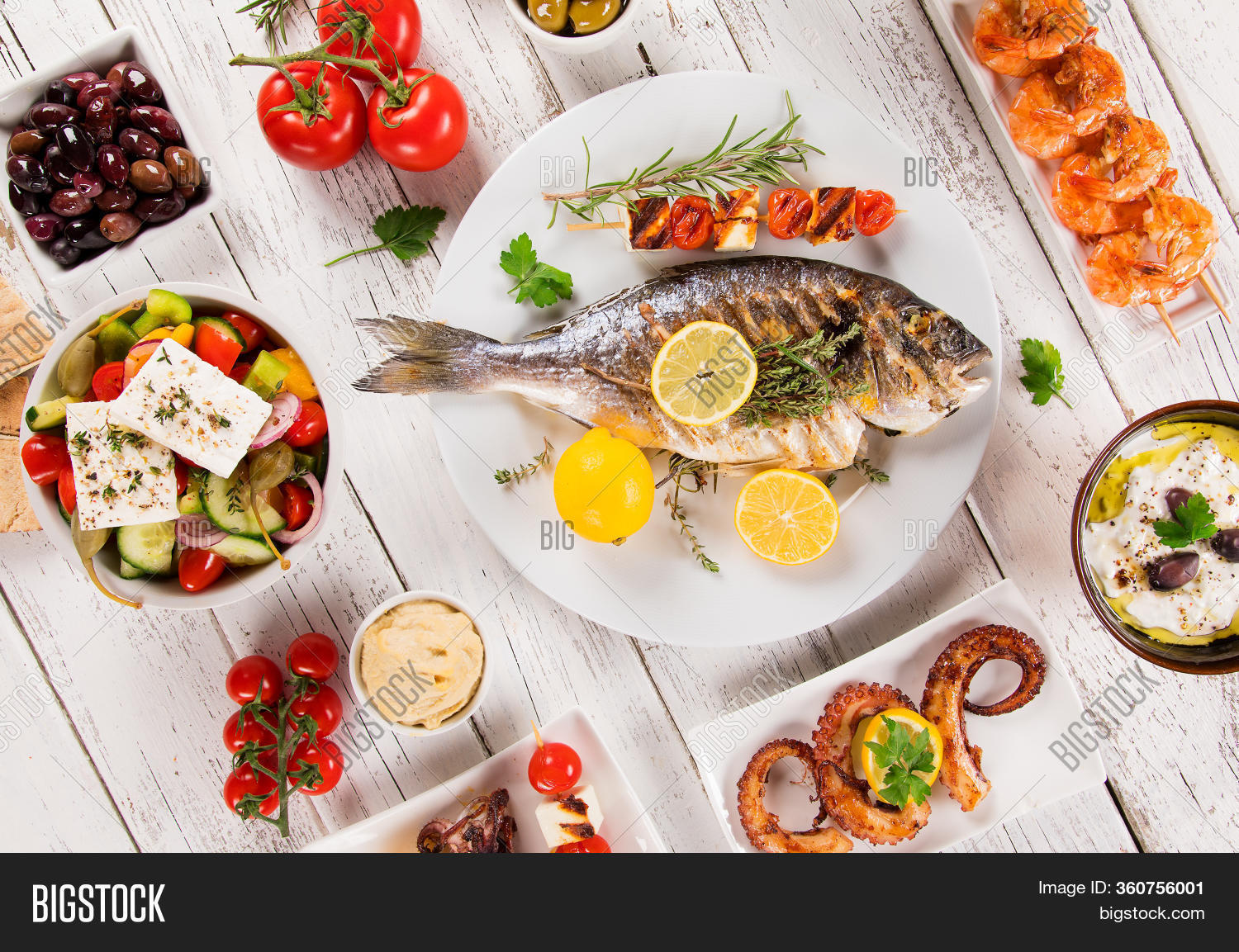 Greek Food Background Image & Photo (Free Trial) | Bigstock