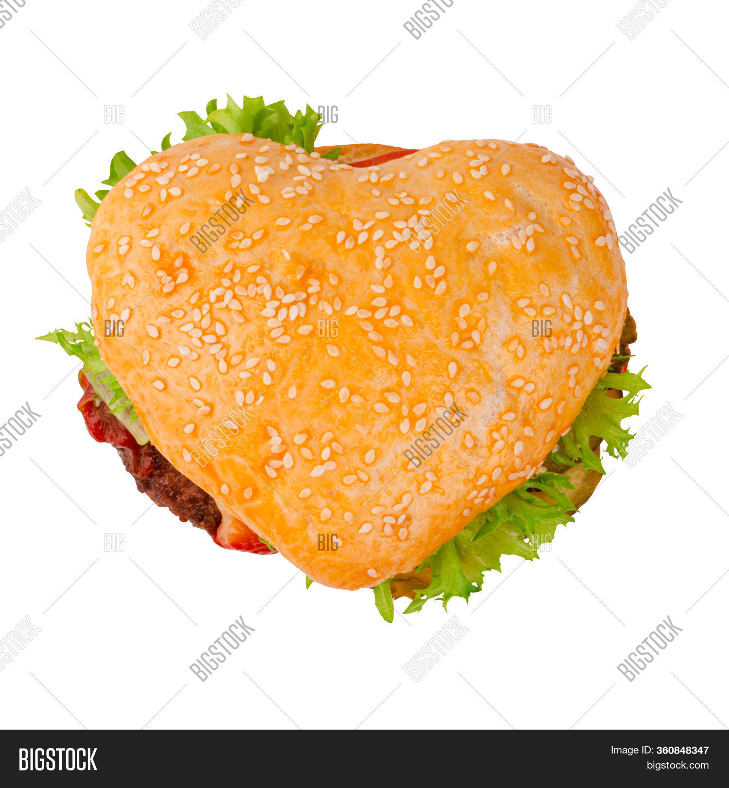 Heart Shape Burger Image & Photo (Free Trial) | Bigstock