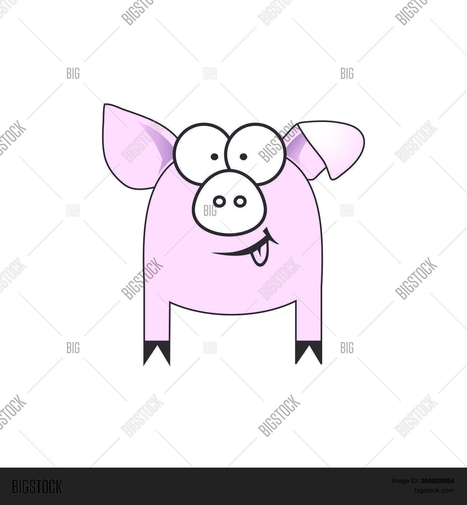 Funny Pig Cartoon Vector & Photo (Free Trial) | Bigstock