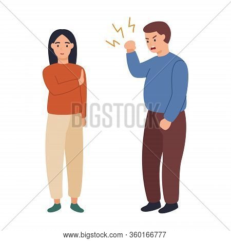 Angry Man Woman Vector & Photo (Free Trial) | Bigstock
