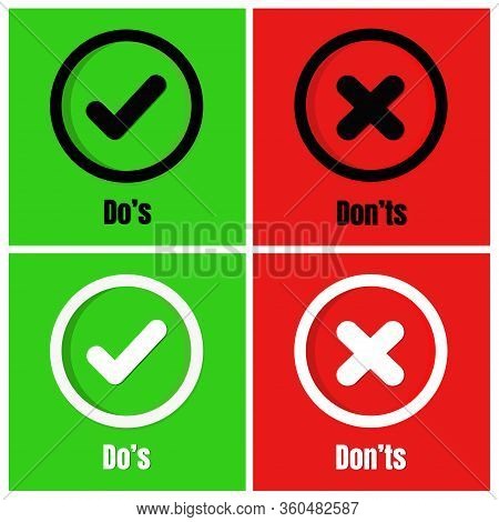 Do's Don'ts Sign Vector & Photo (Free Trial) | Bigstock