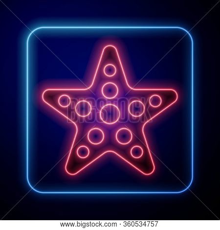 Glowing Neon Starfish Vector & Photo (Free Trial) | Bigstock