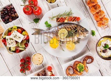 Greek Food Background Image & Photo (Free Trial) | Bigstock