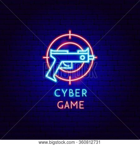 Cyber Game Neon Label Vector & Photo (Free Trial) | Bigstock