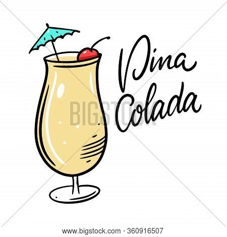 Pina Colada Cocktail Vector & Photo (Free Trial) | Bigstock