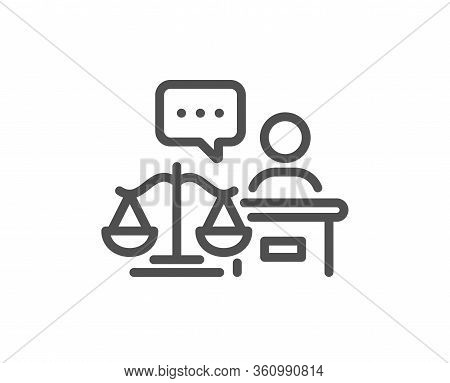 Court Judge Line Icon Vector & Photo (Free Trial) | Bigstock