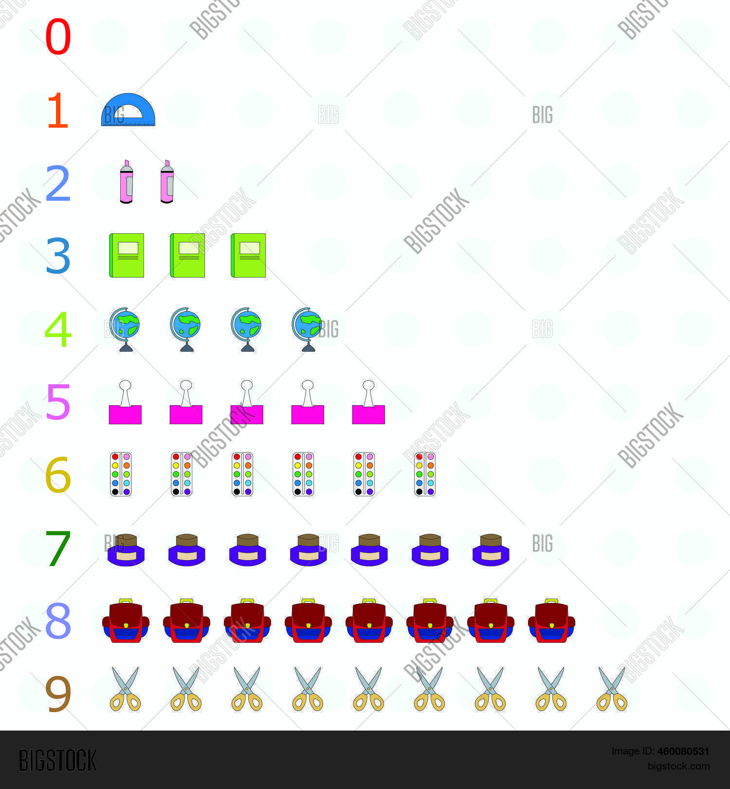 Numbers Children, 1 Vector & Photo (Free Trial) | Bigstock