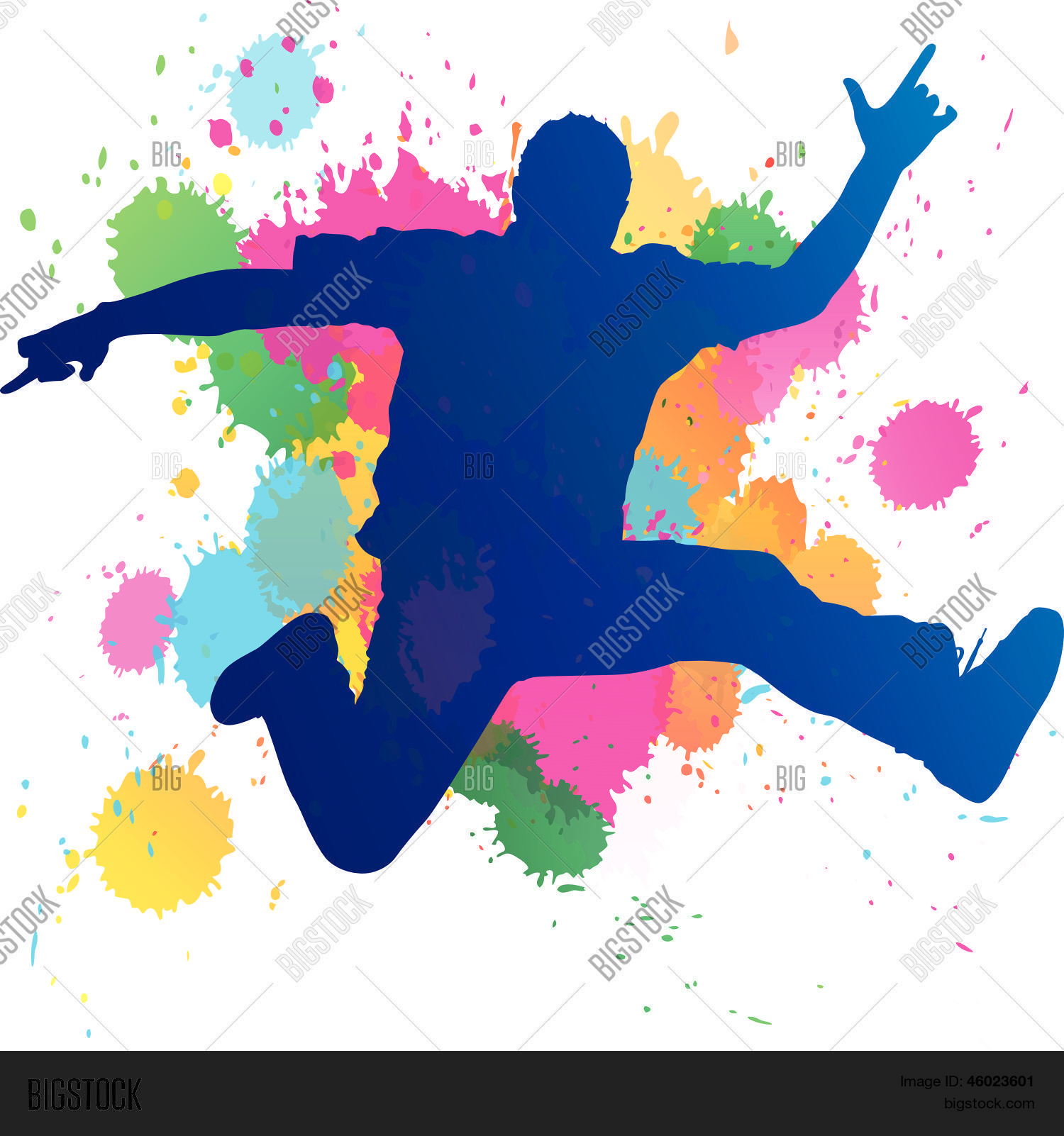 Young Man Jumping Vector & Photo (Free Trial) | Bigstock