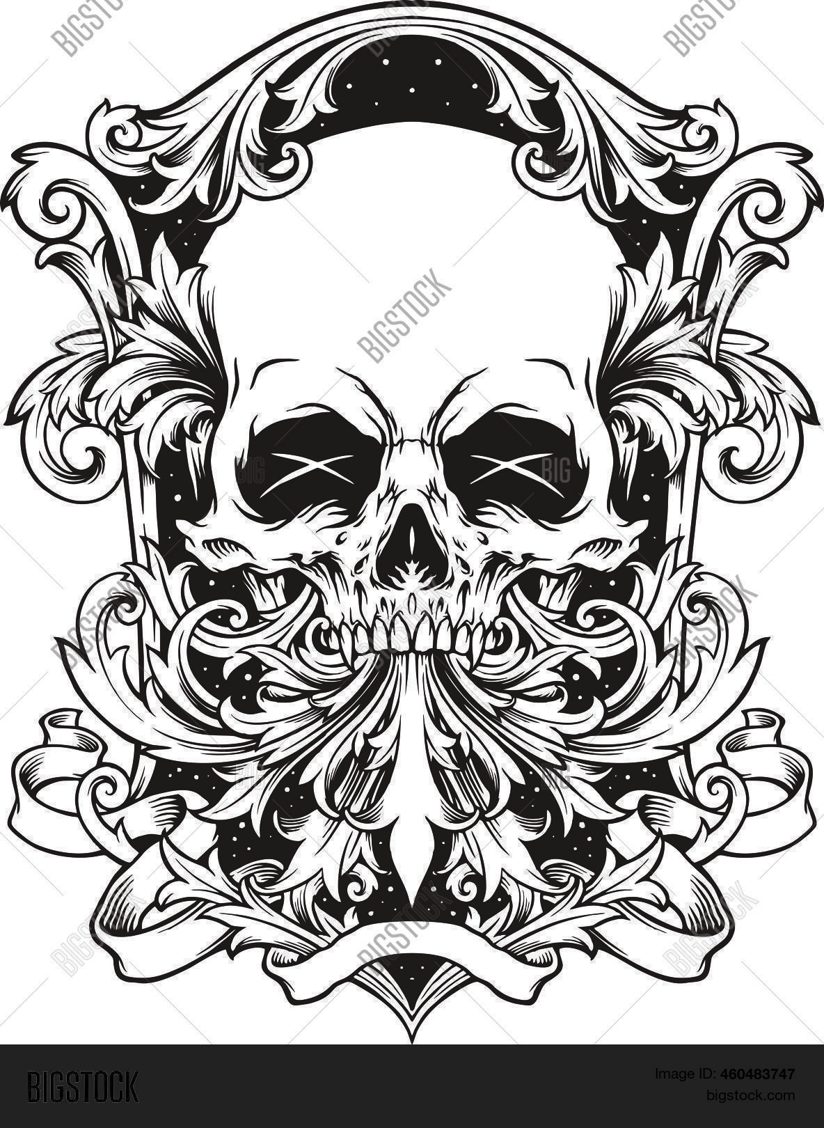 Angry Skull Frame Vector & Photo (Free Trial) | Bigstock