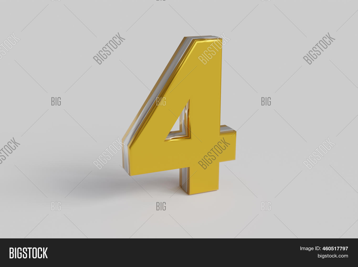 Letter Number Four 3D Image & Photo (Free Trial) | Bigstock