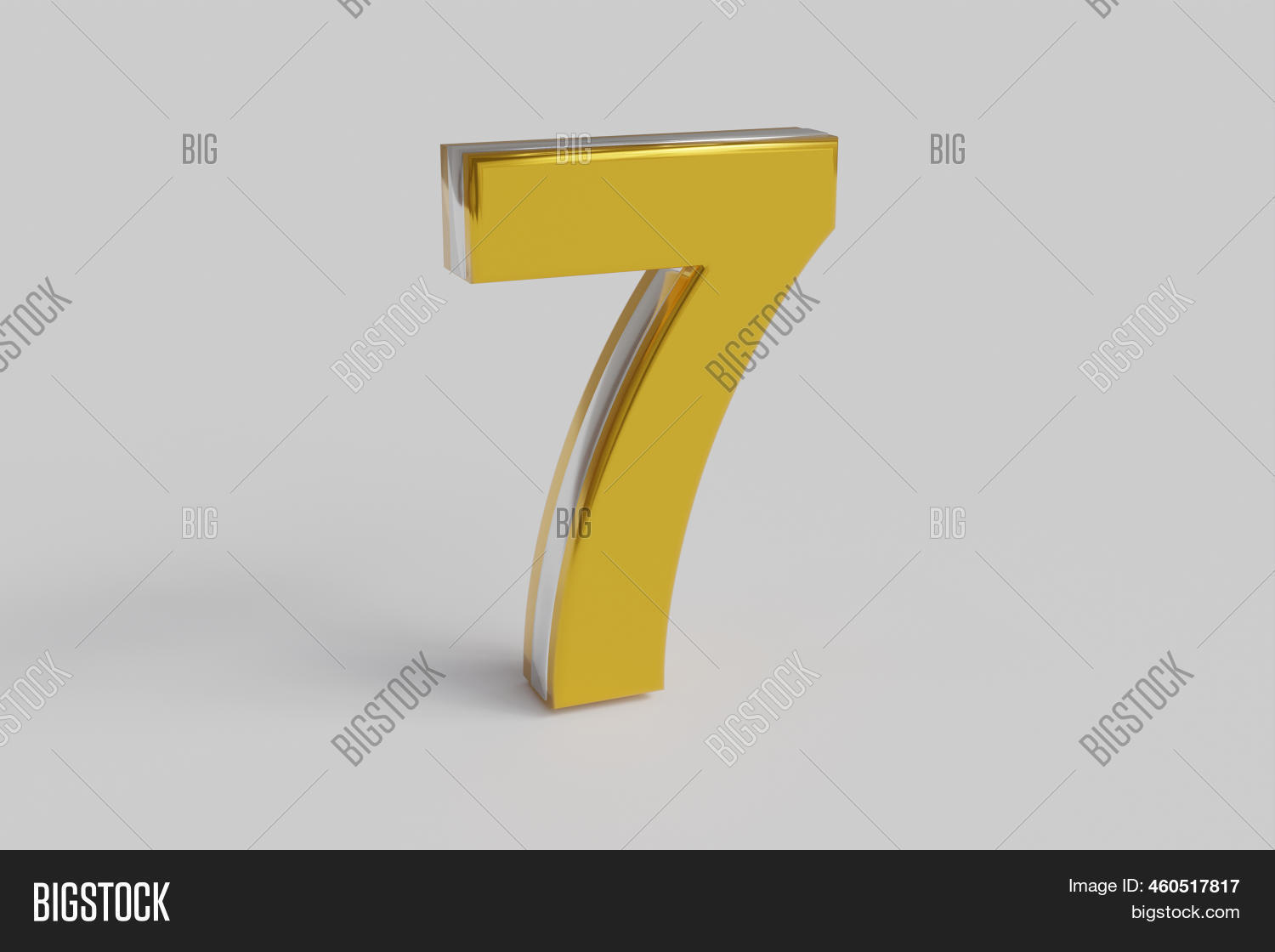 Letter Number Seven 3D Image & Photo (Free Trial) | Bigstock
